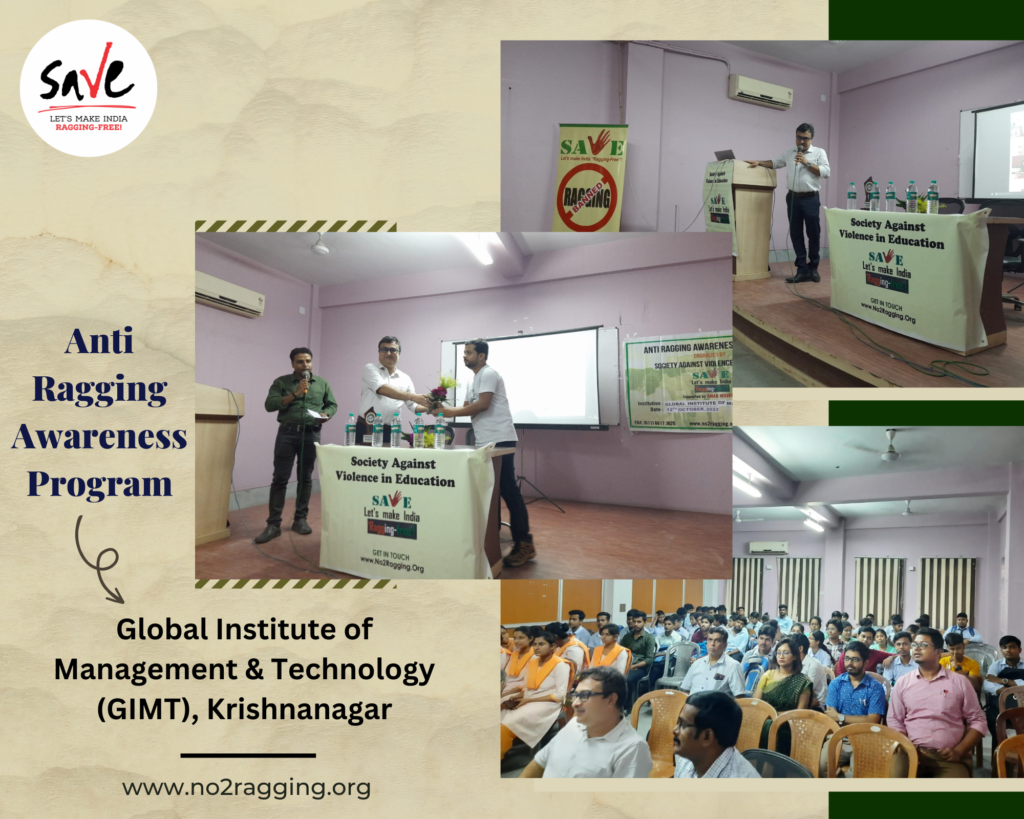 Anti-Ragging Awareness Program - Society Against Violence in Education
